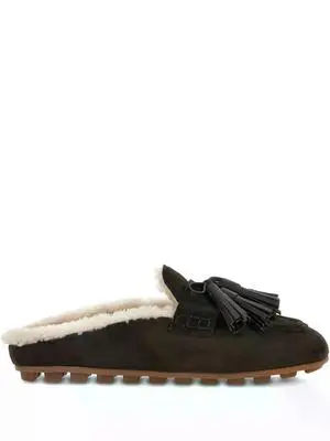 Hogan Suede Slippers - Brown