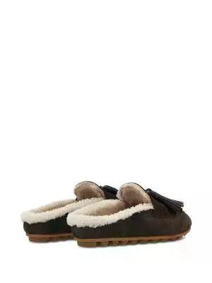 Hogan Suede Slippers - Brown
