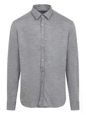 CANALI Long-sleeved Wool Shirt