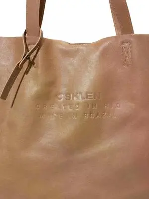 OSKLEN Debossed-logo Leather Tote