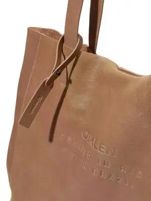 OSKLEN Debossed-logo Leather Tote