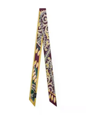 Etro Paisley Floral Silk Scarf - Red