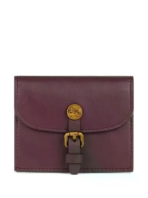 Etro Small Pony Leather Card Holder - Red