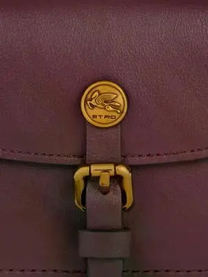 Etro Small Pony Leather Card Holder - Red