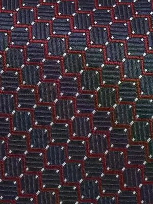 Zegna Geometric-pattern Pointed Tip Tie - Red