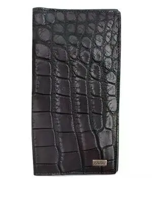 Brioni Crocodile-embossed Leather Wallet - Black