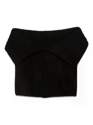 UMA WANG Ribbed-knit Scarf - Black