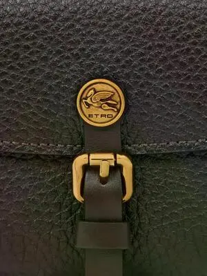 Etro Pegasus-embellished Buckle Wallet - Brown