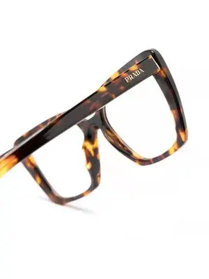 Prada Square-frame Tortoiseshell-effect Eyeglasses