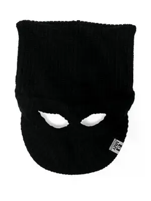 Mihara Yasuhiro Masked Knit Cap - Black