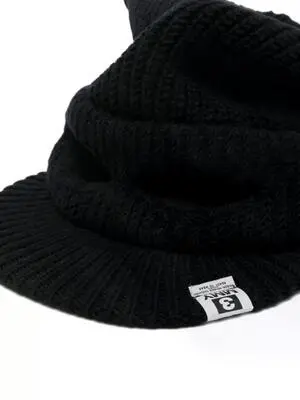 Mihara Yasuhiro Masked Knit Cap - Black