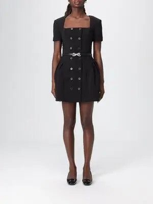 SELF-PORTRAIT Double-breasted Mini Dress - Black