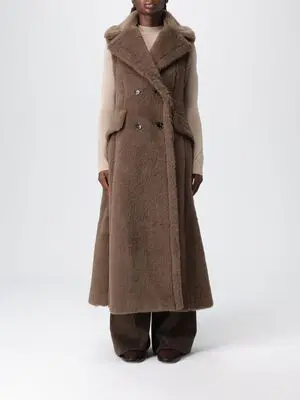 Max Mara Fur Overcoat - Brown