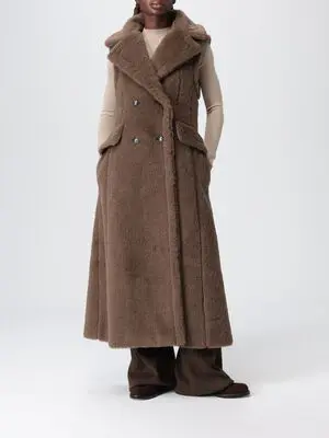 Max Mara Fur Overcoat - Brown