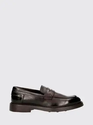 DOUCAL'S Smooth Calfskin Leather Penny Loafers With Rubber Sole - Dark