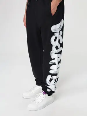 DISCLAIMER Printed Pants - Black