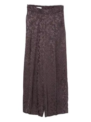 Dries Van Noten Pila Cotton Trousers - Brown