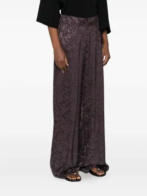 Dries Van Noten Pila Cotton Trousers - Brown