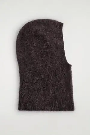 Cos Brushed Cashmere Hood - Brown