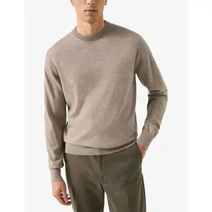 Eton Crewneck Wool Jumper - Beige