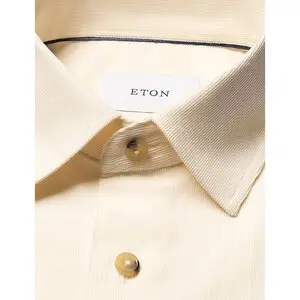 Eton Solid Corduroy Casual-fit Cotton Shirt - White
