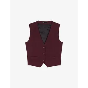 Maje Sleeveless Wool-blend Jacket