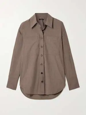 JOSEPH Herold Wool Shirt - Mushroom