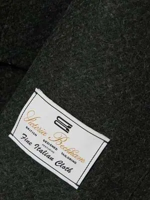 Victoria Beckham Mélange Wool Coat - Dark Green