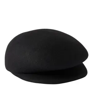 GIGI BURRIS MILLINERY Laurel Wool-felt Flat Cap - Black