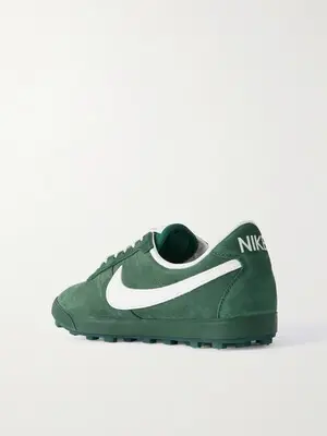Nike Astrograbber Leather-trimmed Nubuck Sneakers - Green