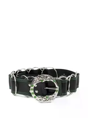 CHOPOVA LOWENA Crystal-embellished Belt - Black
