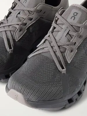 On Cloud X 4 Ad Rubber-trimmed Mesh Sneakers - Gray