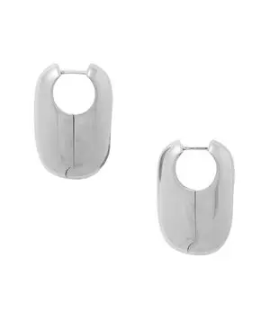 LAURA LOMBARDI Vola Rhodium-plated Hoop Earrings - Silver
