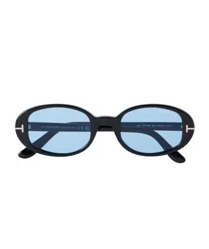 TOM FORD Iggy Oval-frame Sunglasses - Black