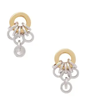 LAURA LOMBARDI Colonna Rhodium- And Gold-plated Earrings