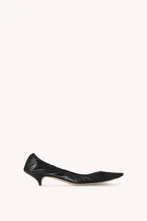 THE ROW Liisa Kitten Heel In Leather