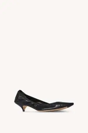 THE ROW Liisa Kitten Heel In Leather