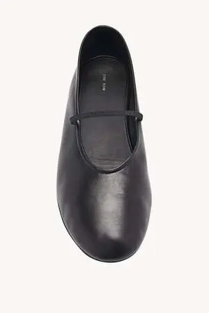 THE ROW Elastic Ballet Slipper - Black