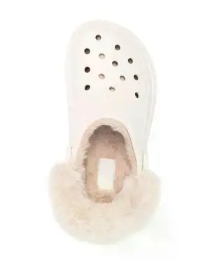 CROCS Faux-fur Platform Clogs