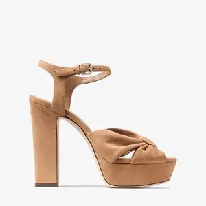 JIMMY CHOO Heloise 120 Suede Platform Sandals