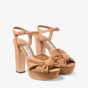 JIMMY CHOO Heloise 120 Suede Platform Sandals
