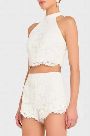 Amanda Uprichard Brynley Lace Halter Top