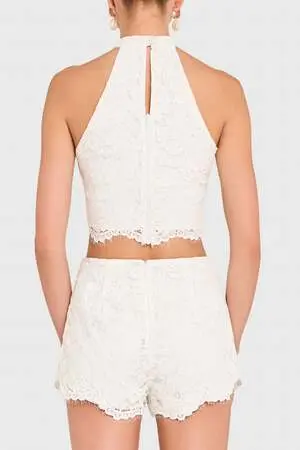 Amanda Uprichard Brynley Lace Halter Top
