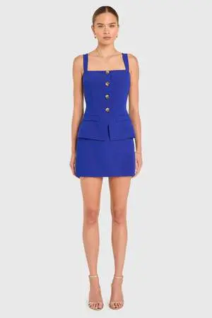 Amanda Uprichard Travis Skort Romper - Ultramarine