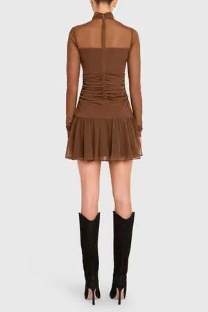Amanda Uprichard Rumi Mini Dress - Mocha
