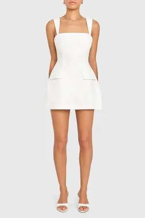 Amanda Uprichard Bethany Skort Romper - Ivory