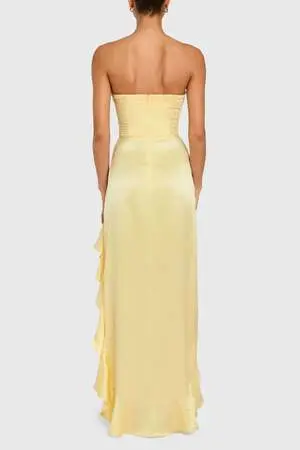 Amanda Uprichard Amalia Silk Gown - Cornsilk