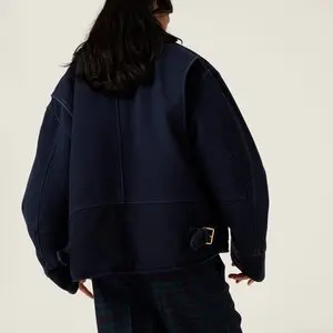 Miu Miu Washed Wool Blouson Jacket