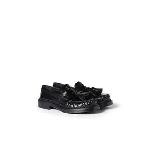Miu Miu Tassel Loafers In Polished Leather - Black