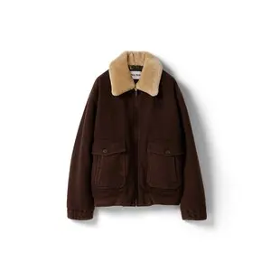 Miu Miu Garment-dyed Wool Blouson With Shearling Collar
